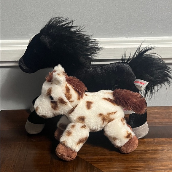 Aurora | Toys | Aurora Horse Plush Stuffies Stuffed Animals Black ...